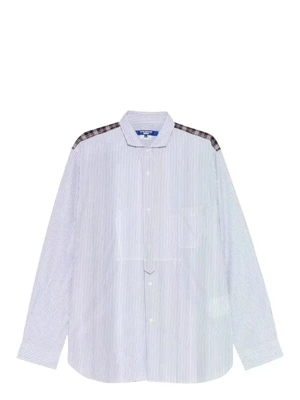 Junya Watanabe Striped Panelled Shirt - Blue