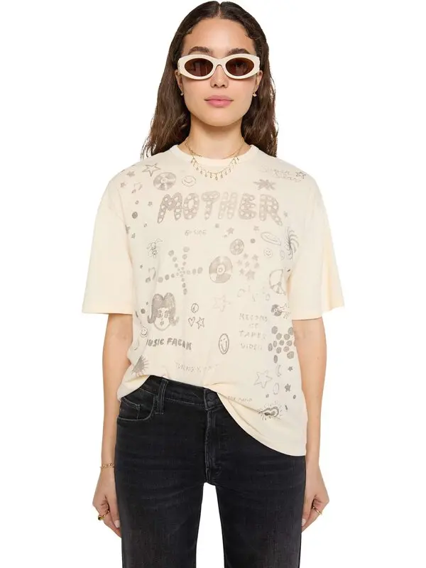 MOTHER The Sleep-over Scribble T-shirt - Multi