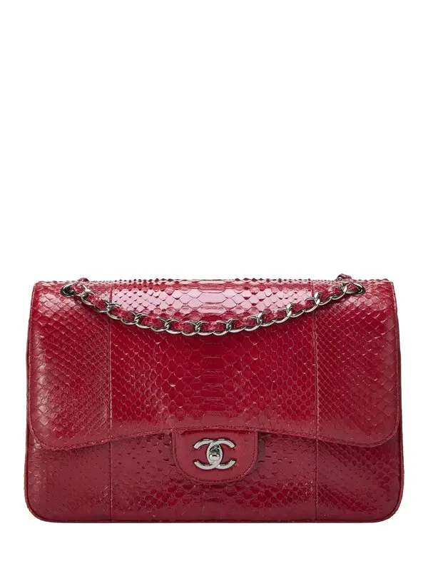 Chanel Python New Classic - Red