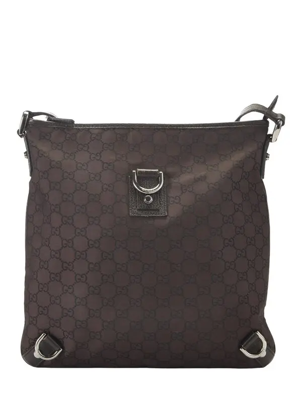 Gucci Gg Nylon D-ring Abbey Messenger - Brown