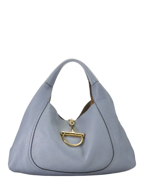 Gucci Leather Softbit Maxi Shoulder Bag - Blue