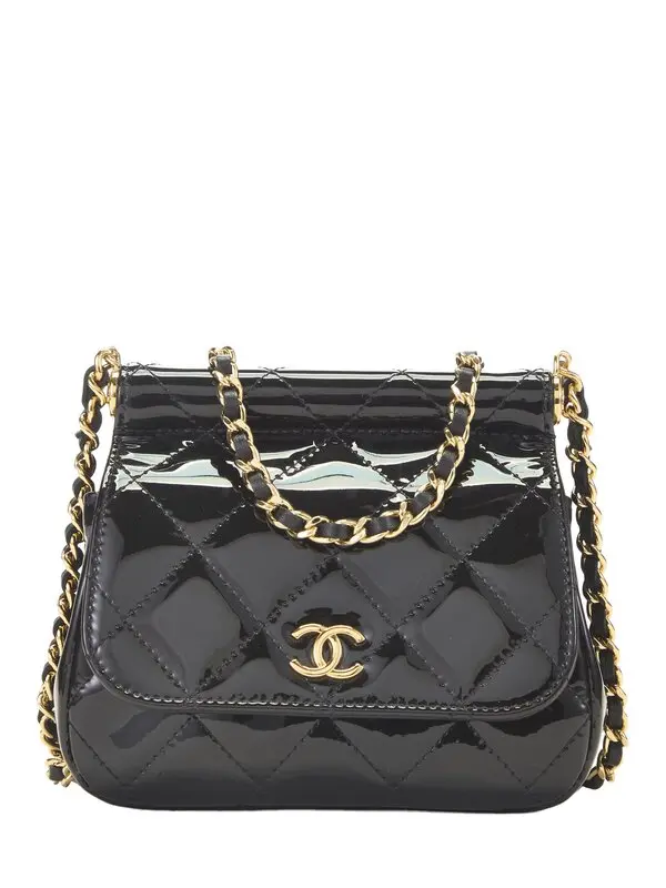 Chanel Frame Clutch Flap Chain Mini - Black