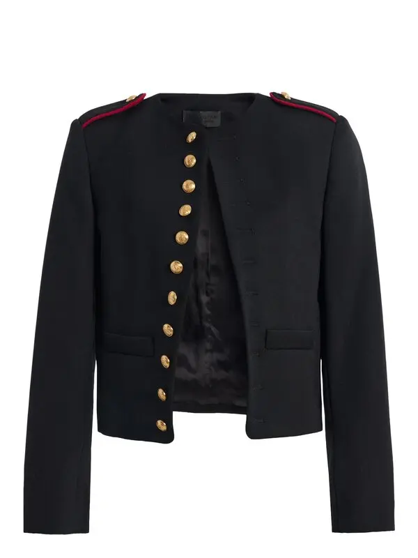 NILI LOTAN Noe Short Wool Jacket - Black