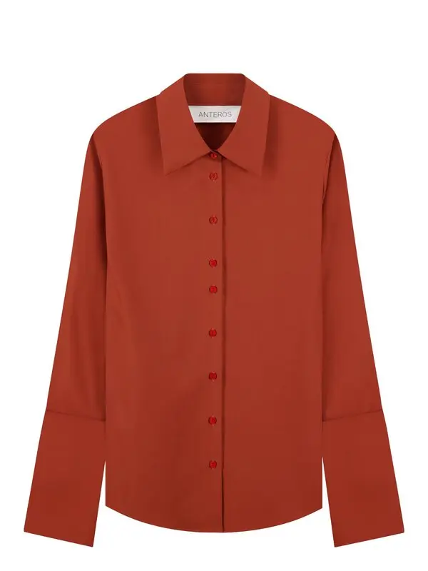 The Anteros Sloan Merino Wool Shirt - Red
