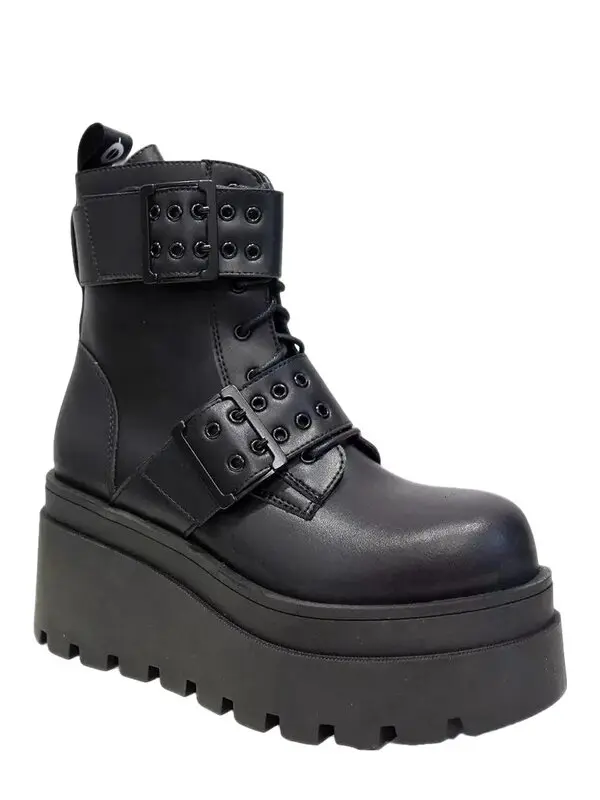 ALTERCORE Deminis Buckled Platform Boots - Black