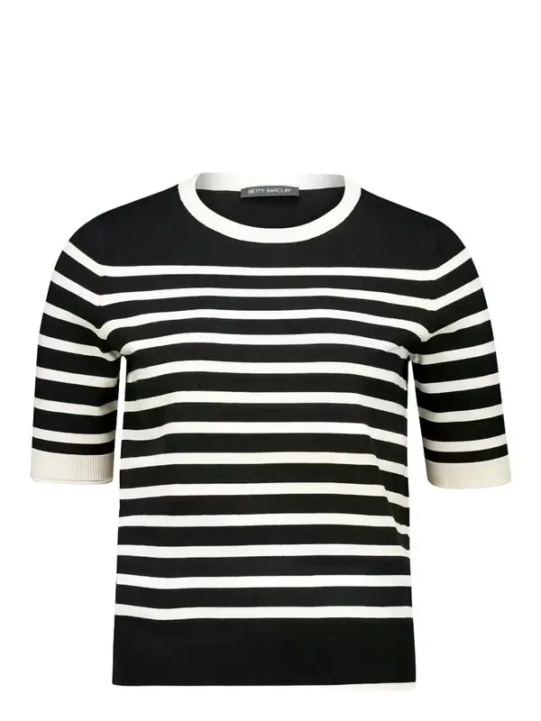 BETTY BARCLAY Striped Short-sleeve T-shirt - Black