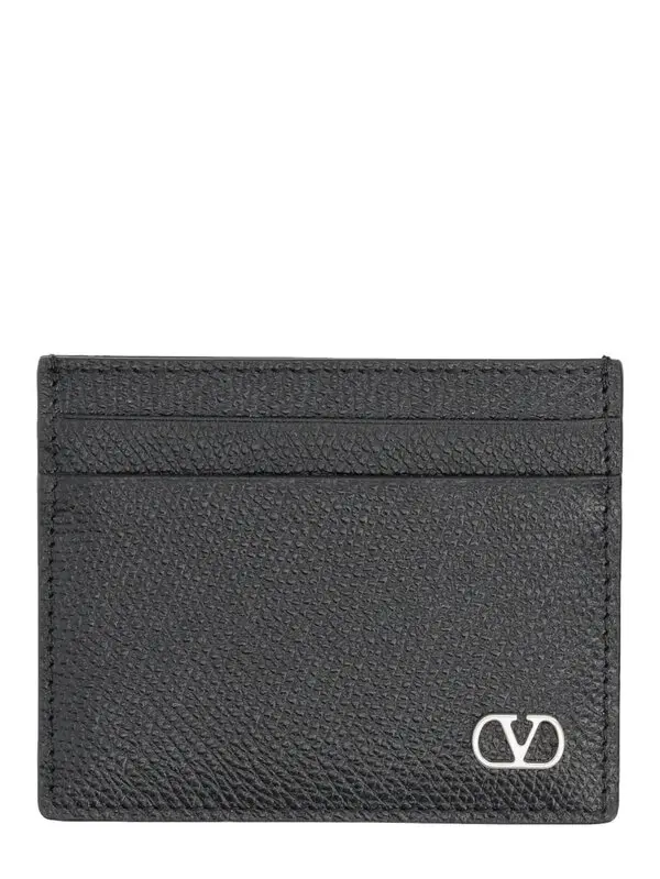 Valentino Garavani Portacarte Vlogo In Pelle - Black