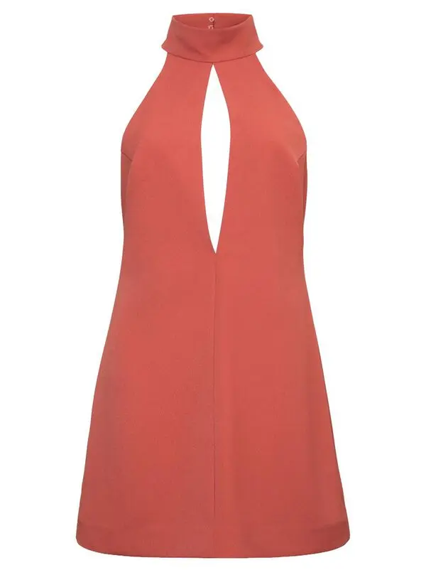 AUDREY VALLENS Blade Halter Dress Bittersweet - Orange
