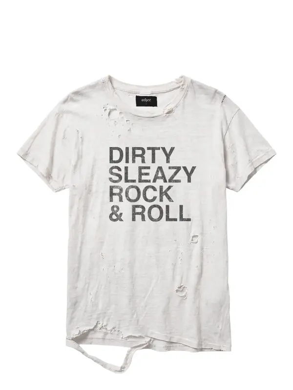 OTHER UK Dirty Sleazy Rock & Roll Thrasher T-shirt Aged - White