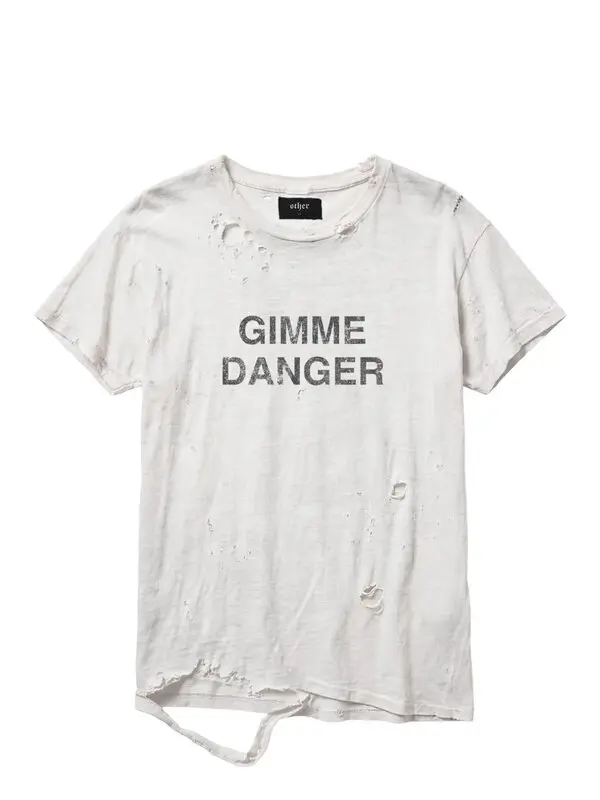 OTHER UK Gimmie Danger Thrasher T-shirt Aged - White