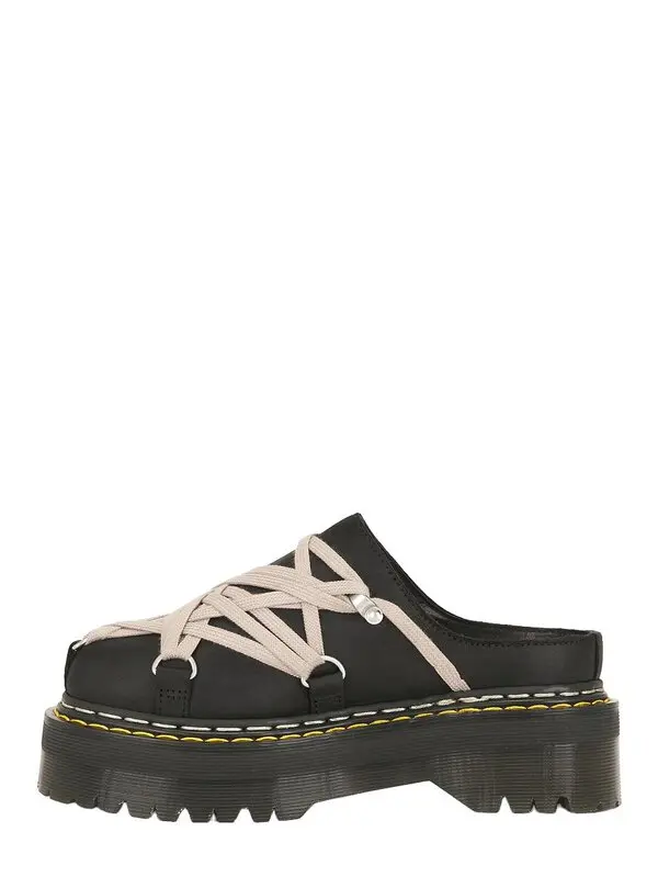 Rick Owens X Dr. Martens Quad Sole Megalace Mule - Black