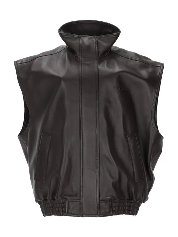 Balenciaga Blouson In Pelle Morbida - Brown