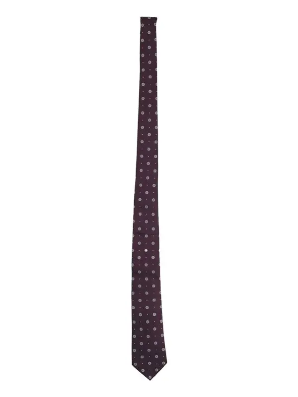Saint Laurent Cravatta In Jacquard Di Seta - Multicolor