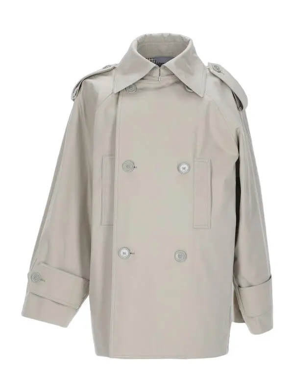 Balenciaga Trench Doppiopetto - Cream