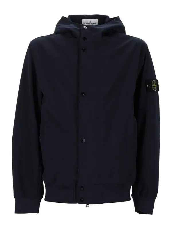 Stone Island Giacca Con Cappuccio - Blue