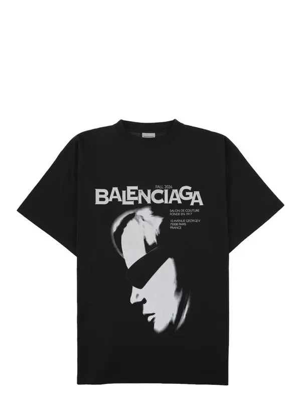 Balenciaga T-shirt Con Stampa - Black