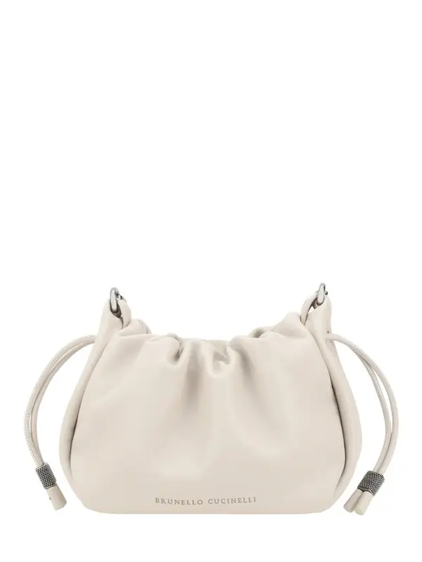 Brunello Cucinelli Bucket Mellow Mini Shoulder Bag - Beige