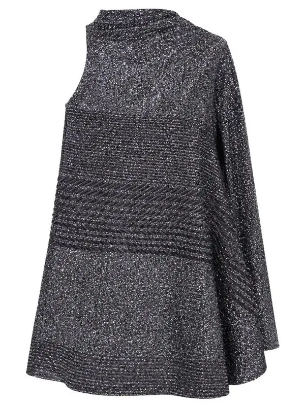 Missoni 32 Asymmetric Sequin Dress - Silver