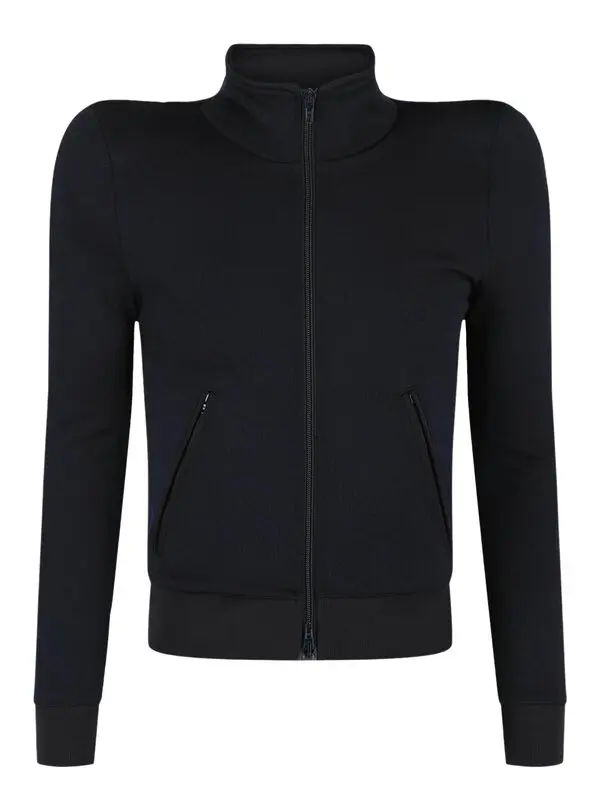 Balenciaga Exaggerated Power Shoulder Tracksuit Jacket 'navy / White - Black
