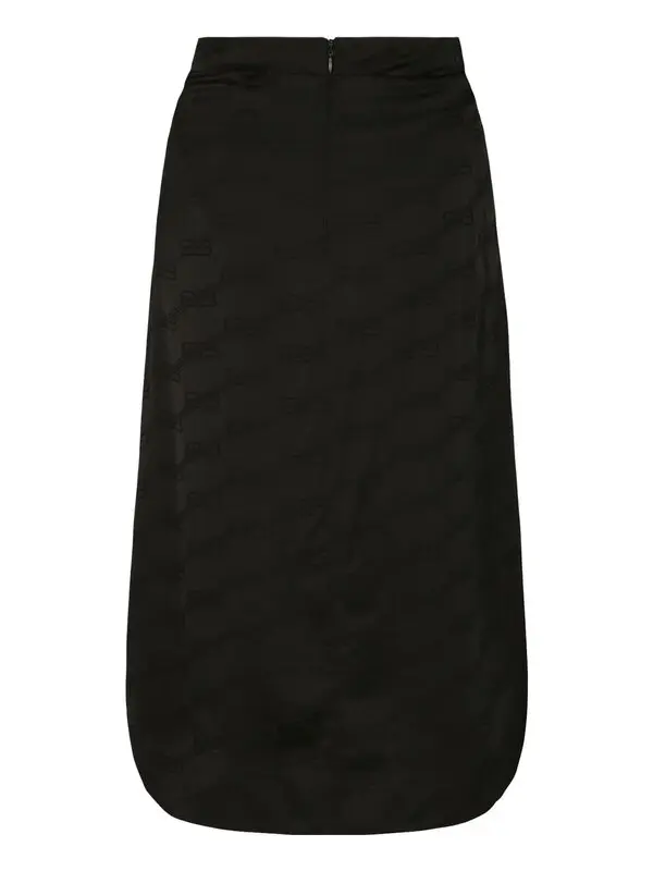 Balenciaga Bb Monogram A-line Skirt - Black