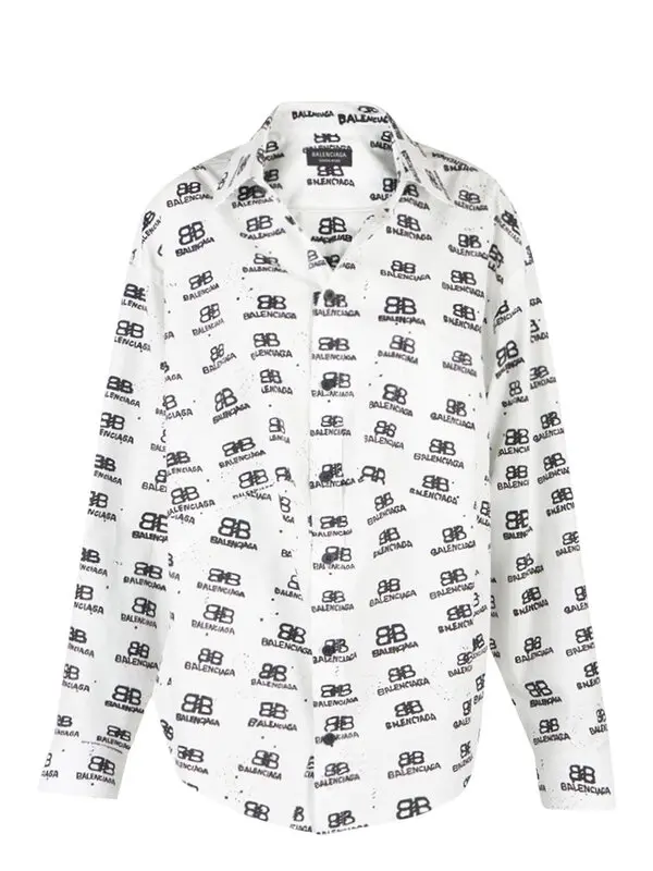 Balenciaga Oversized Shirt 'white - Black