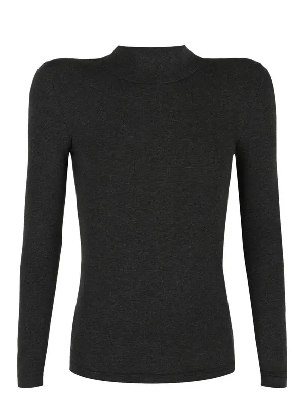 Balenciaga Slub Knit Top 'dark Heather - Grey