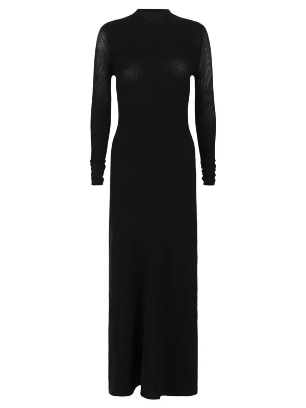 Balenciaga Knit Stretch Maxi Dress - Black