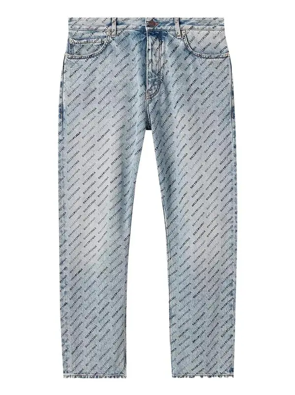 Balenciaga Buckle Loose Fit Pant 'iced - Blue