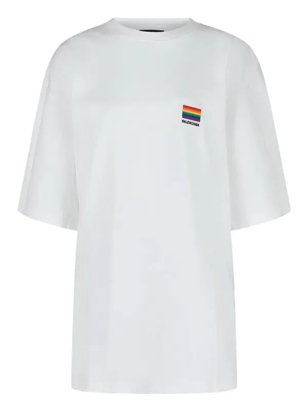 Balenciaga Pride Boxy T-shirt Black - White