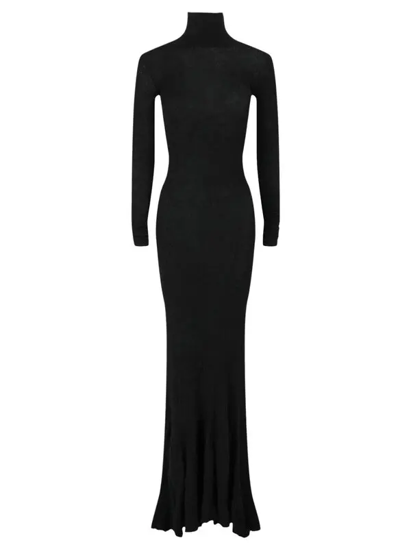 Balenciaga Maxi Godet Dress - Black