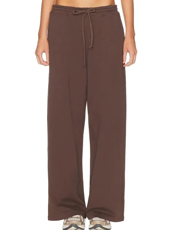 Year Of Ours Wide Leg Sweatpant - Brown