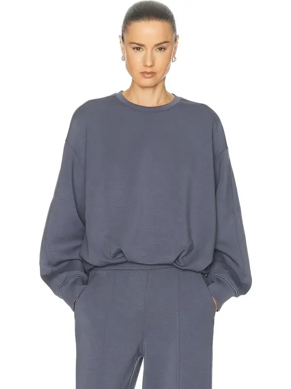 Lululemon Luxetouch Oversized Crewneck Sweatshirt In Blue - Dusty Diamond