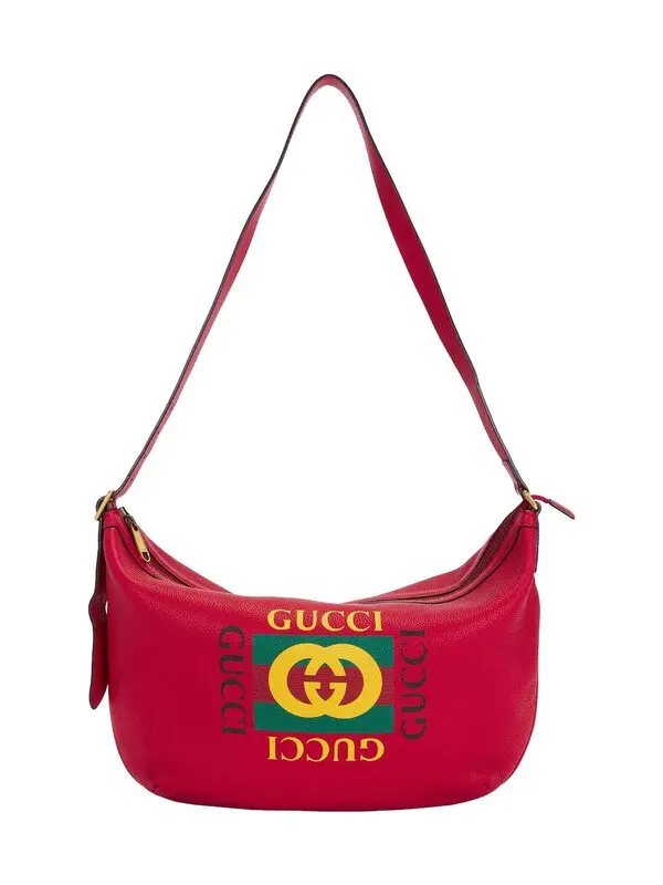 Gucci Half Moon Hobo Bag - Red