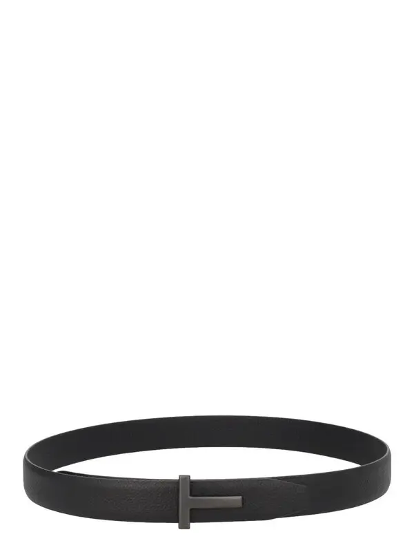 TOM FORD Cintura Reversibile T Icon - Black