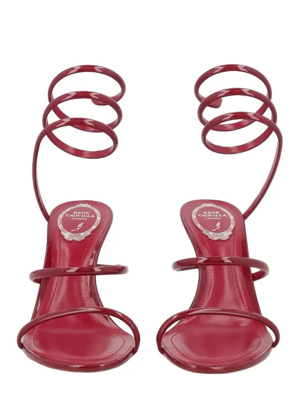 Rene Caovilla Sandalo Cleo Con Tacco - Red