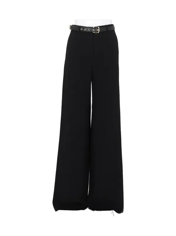 Max Mara Pantalone Ampio In Cady - Black
