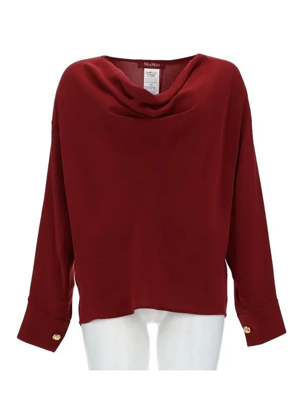 Max Mara Blusa In Cady Tecnico Leggero - Red