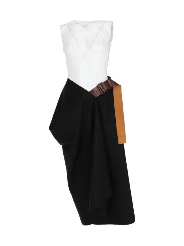 Bottega Veneta Gonna In Lana Grain De Poudre - Black