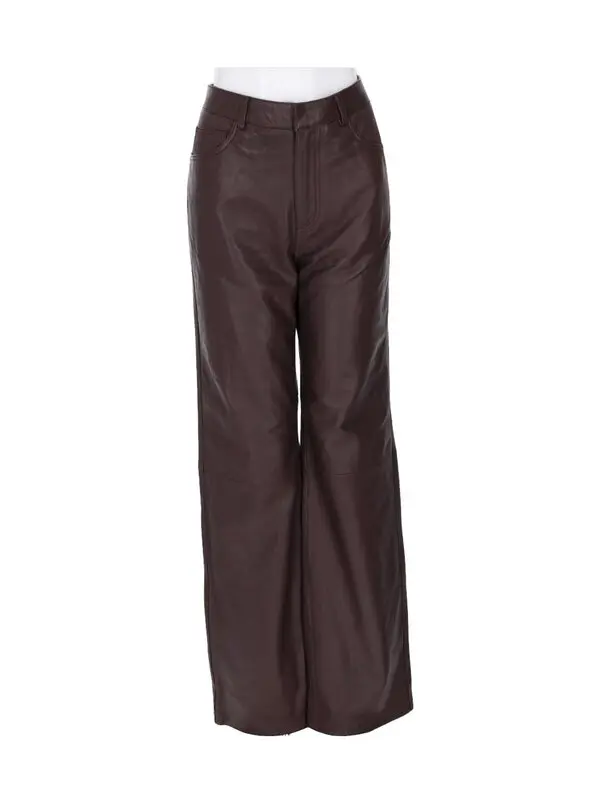 ROTATE BY BIRGER CHRISTENSEN Pantalone In Pelle - Brown