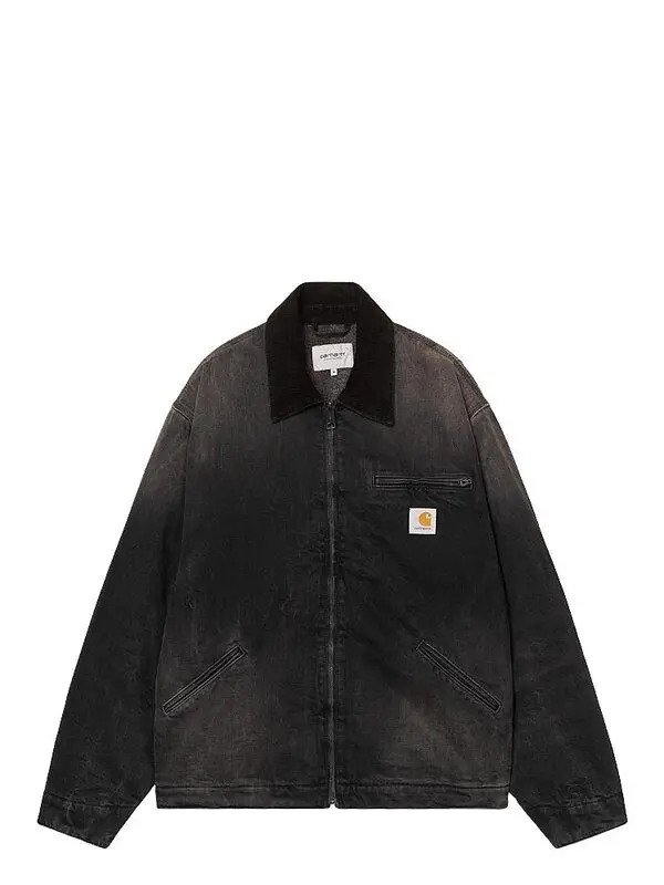 Carhartt Work In Progress Detroit Cotton Tobacco Logo Jacket - Black