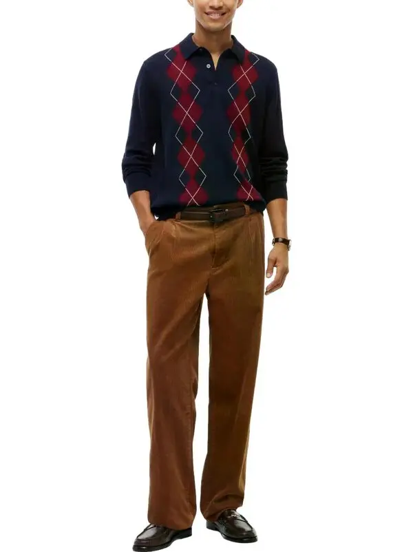 Tommy Hilfiger Argyle-pattern Polo Sweater - Blue