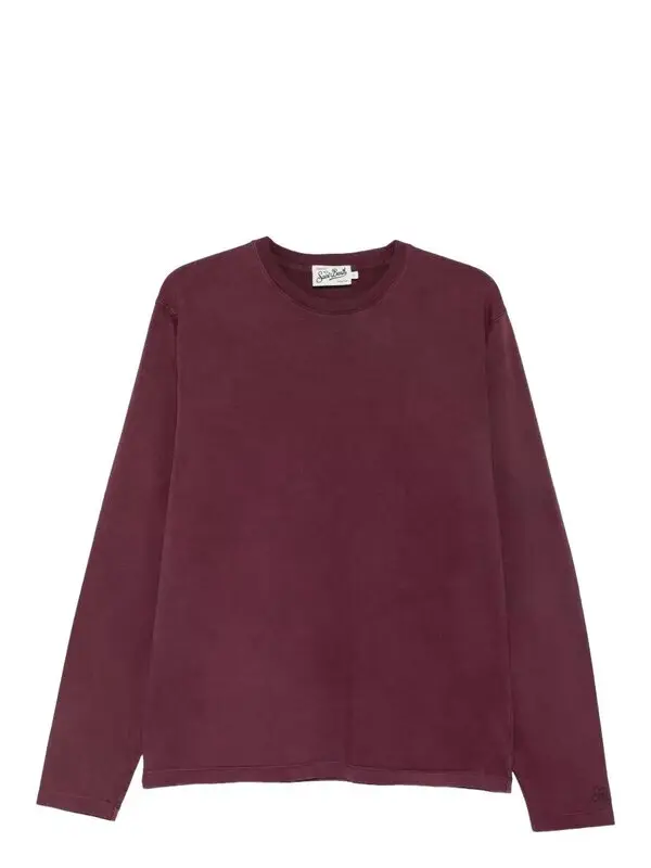 MC2 SAINT BARTH Logo-embroidered Long-sleeve T-shirt - Purple