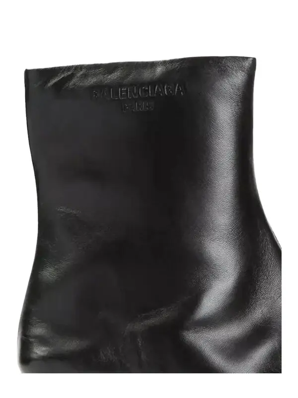 Balenciaga Duty Free Logo-embossed Ankle Boots - Black