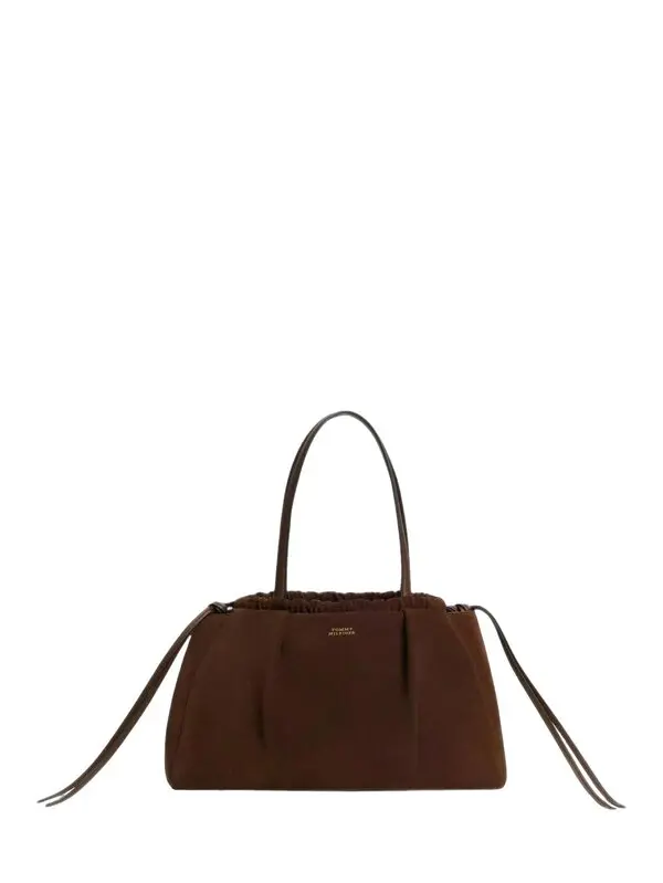 Tommy Hilfiger Drawstring Suede Shoulder Bag - Brown