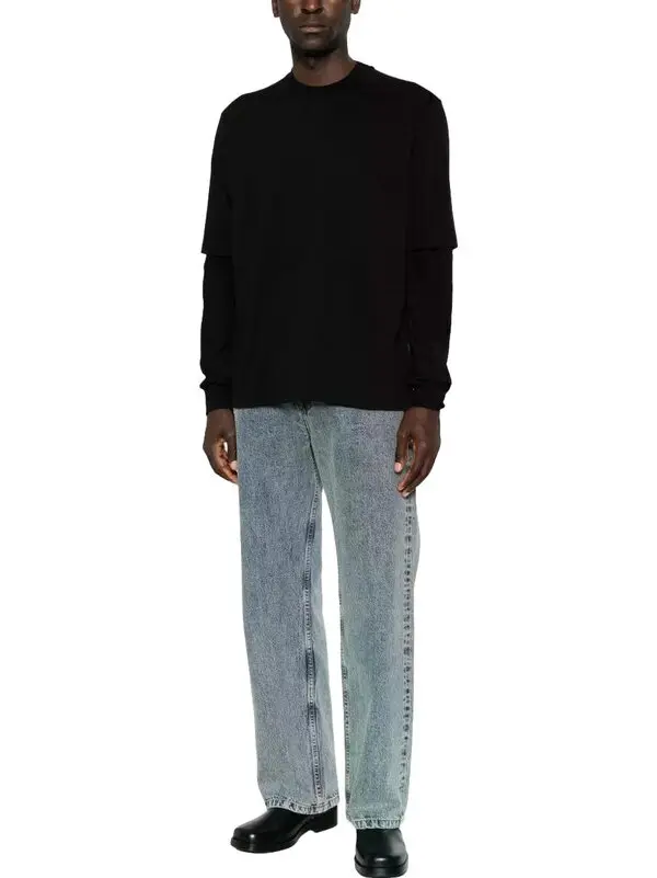YES LONDON Layered-sleeve Sweatshirt - Black