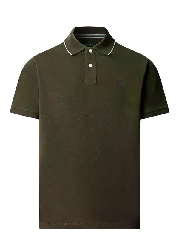 HACKETT  Heritage Tipped Cotton Polo Shirt - Green