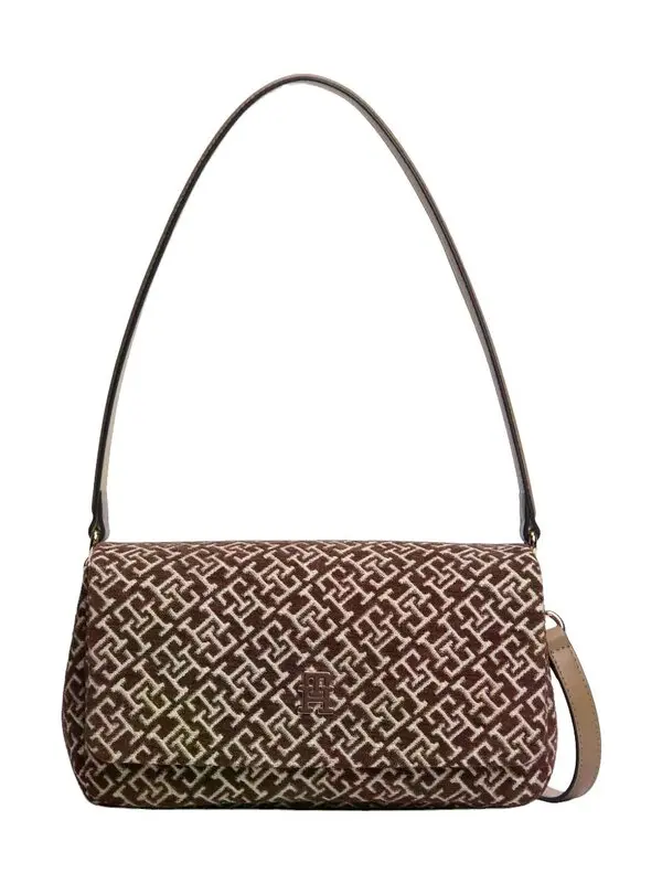 Tommy Hilfiger Monogram-pattern Shoulder Bag - Brown