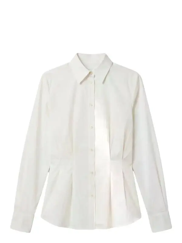Calvin Klein Pleated Long-sleeve Shirt - White