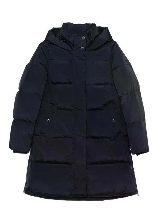 Woolrich Hooded Quilted Coat - Blue