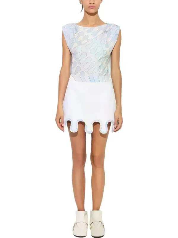 Emilio Pucci Leocorno-print Silk Top - Blue